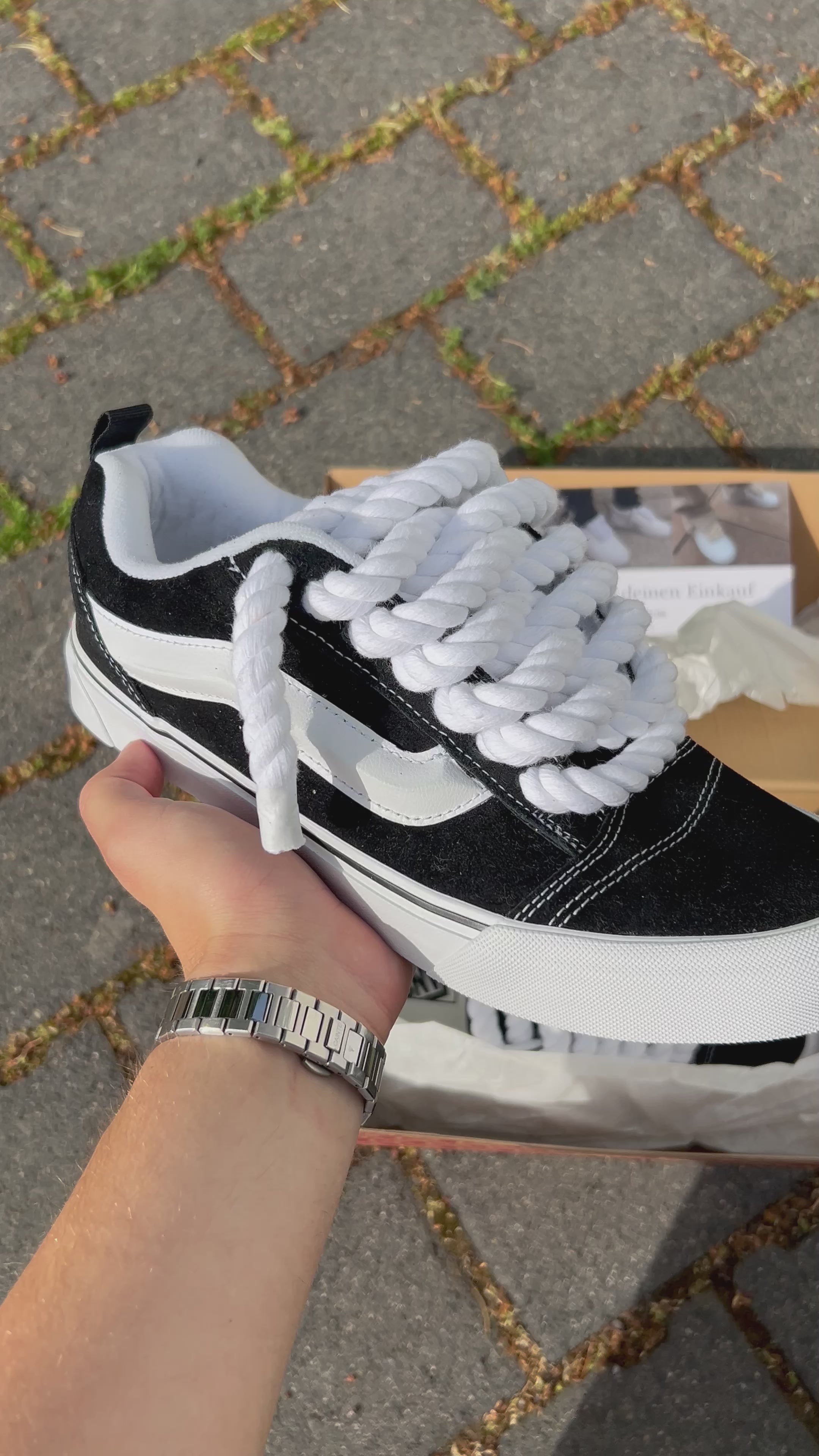 Vans Knu Skool Black Rope – FOOTPRINT